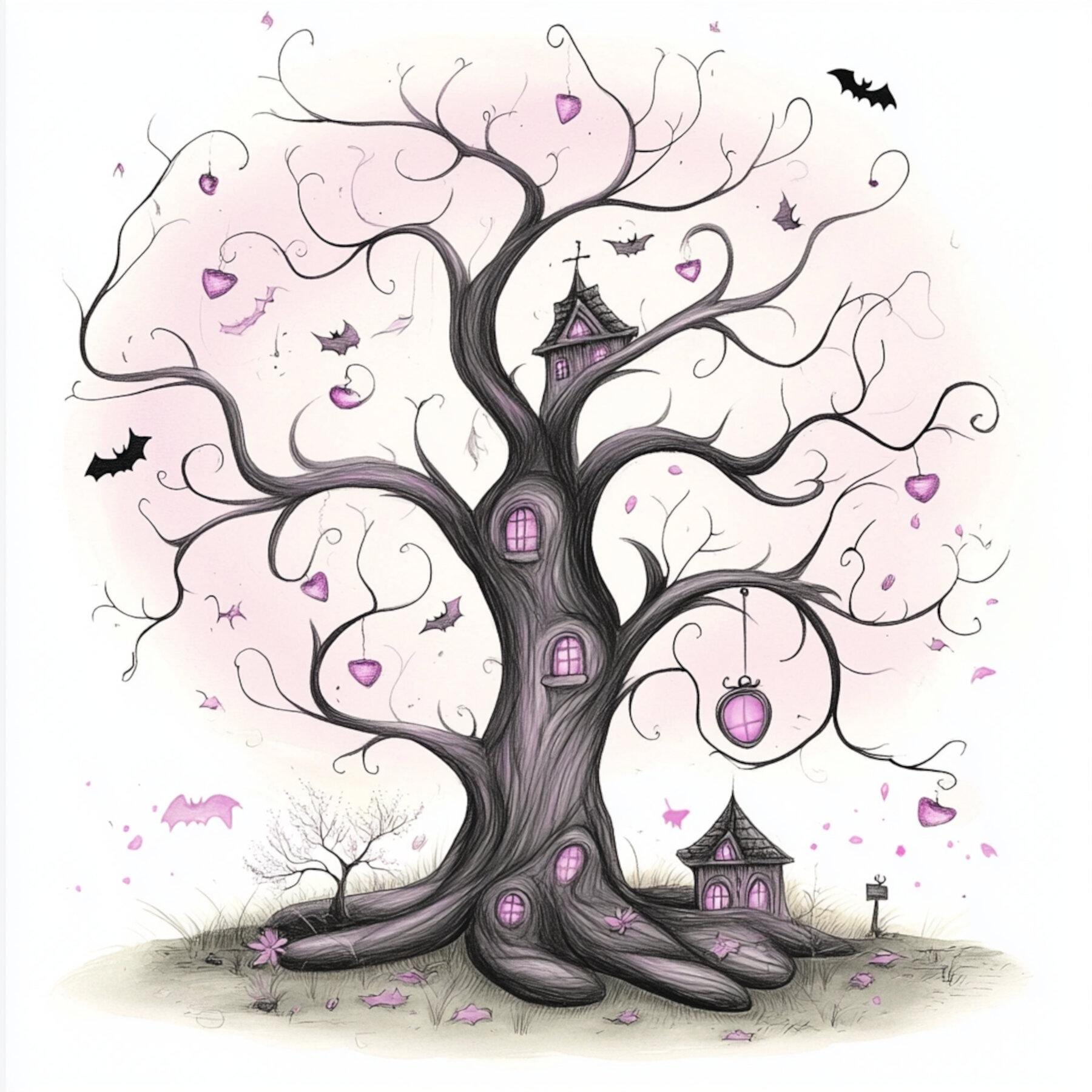 Tree House, Haunted Treehouse, Spooky Fairy Tale, Gothic Fantasy Art ...