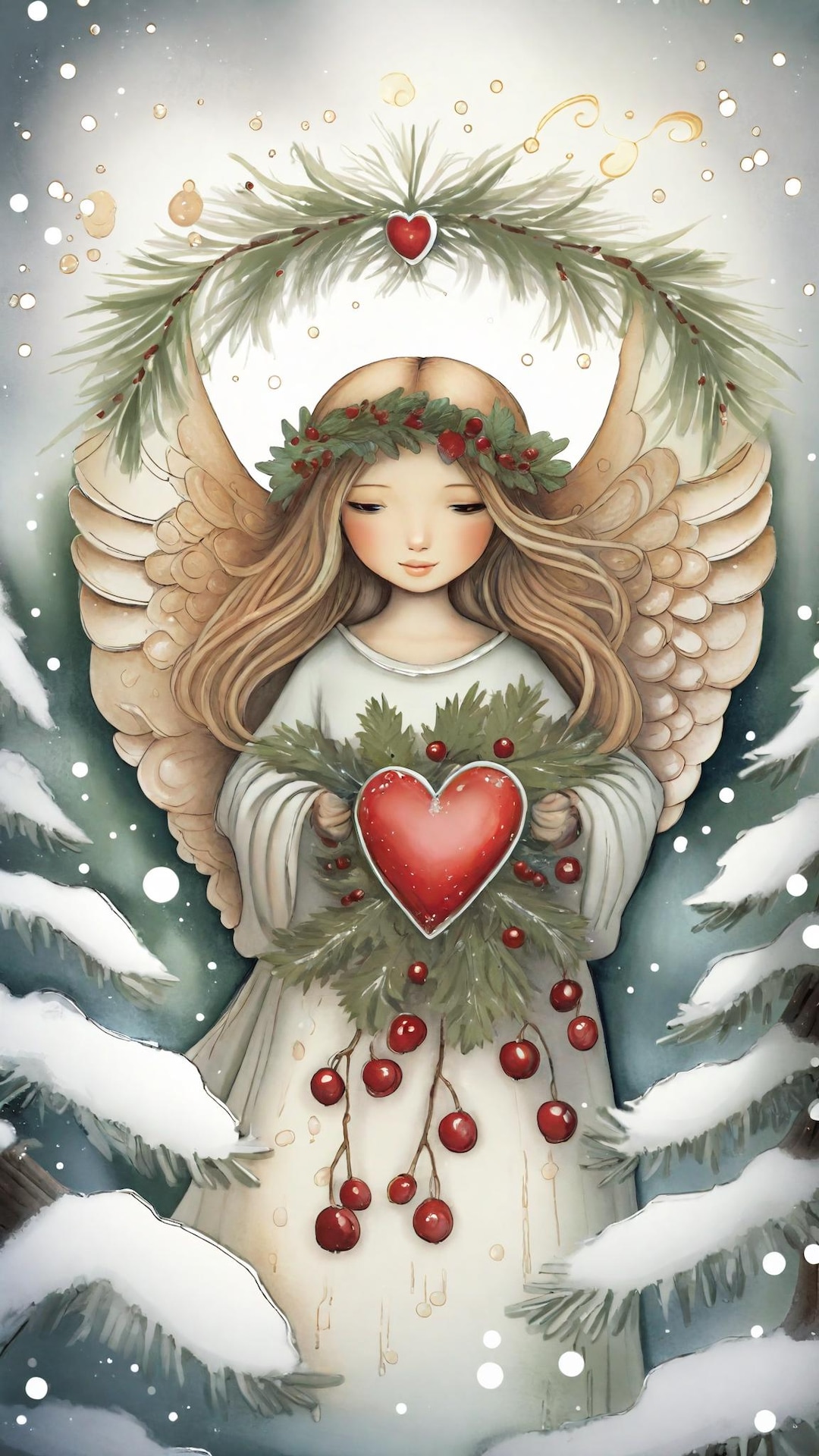 8 Whimsical Christmas Angels Set 2, 8 High Quality Pgns Digital ...