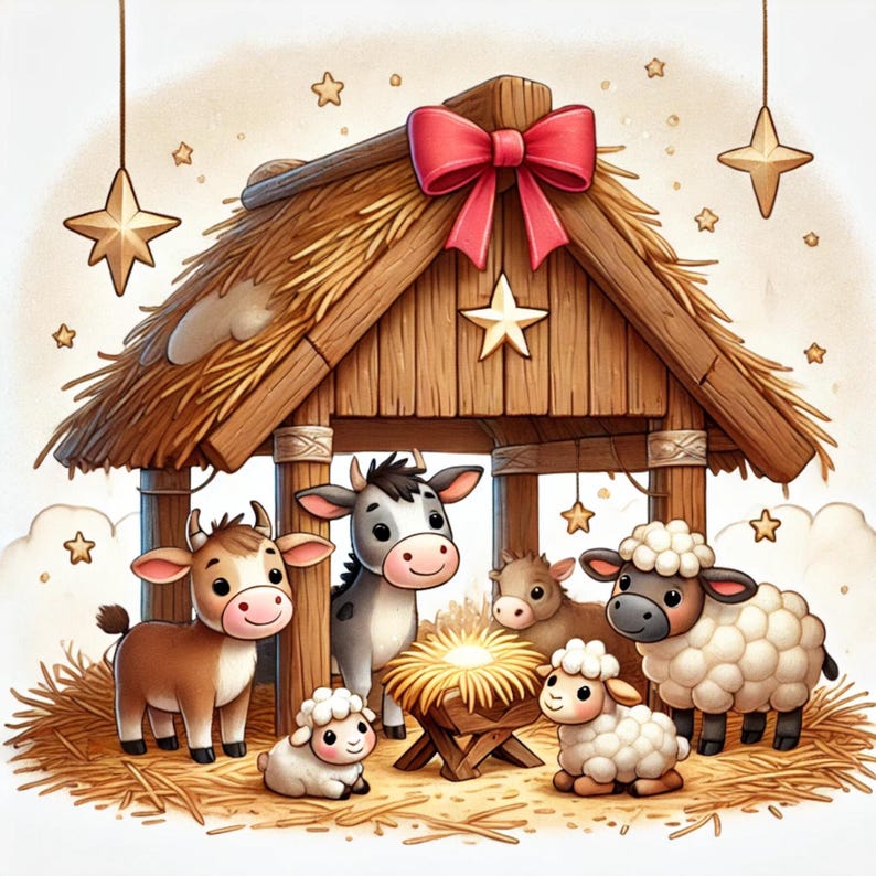 10 Away in a Manger, Manger Clipart, Baby Jesus, Nativity Clipart ...