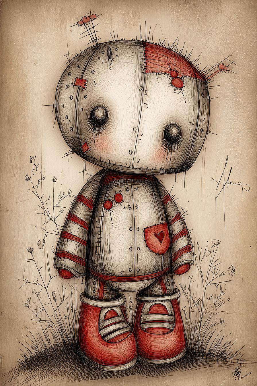 Goth Doll, Creepy Toy, Stitched Doll, Haunted Doll, Spooky Art, Dark ...
