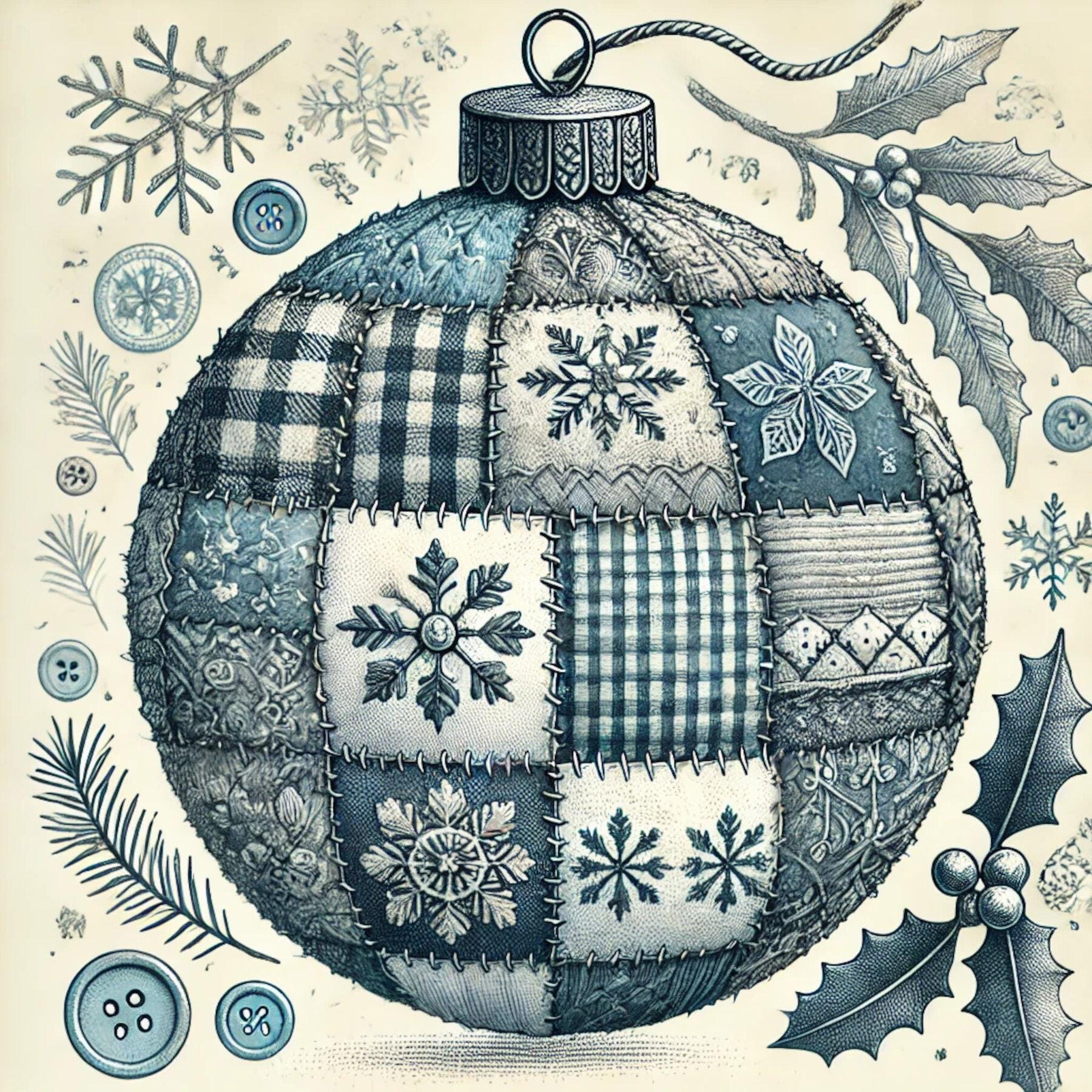 10 Patchwork Bauble Clipart Images, Baubles, Patchwork, Sewing ...
