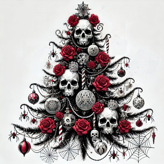 Gothic Christmas Tree Drawing