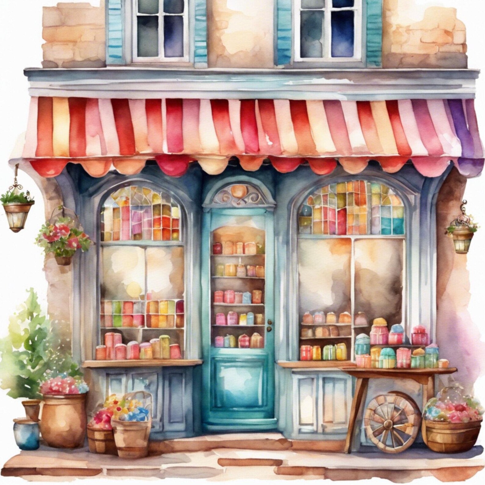 Whimsical Candy Store CLIPART, Storybook Bakery Boutique Art, Pastel ...