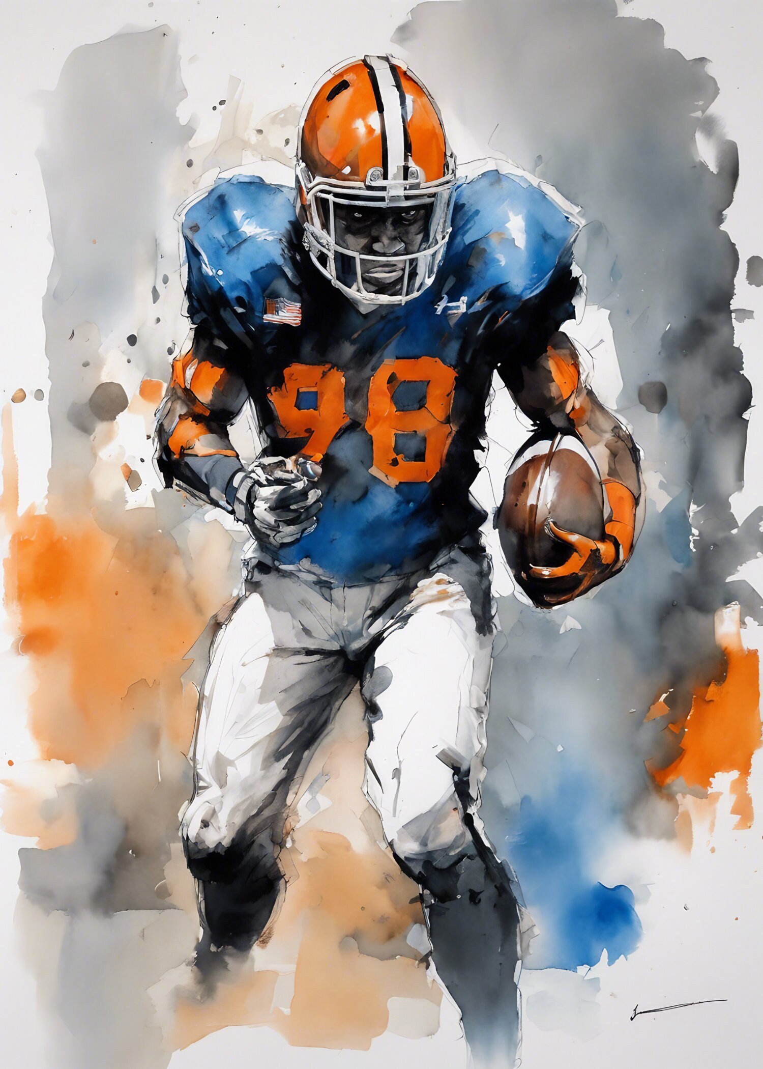 12 American Football Theme 5x7 Greeting Card Designs (download) - Etsy