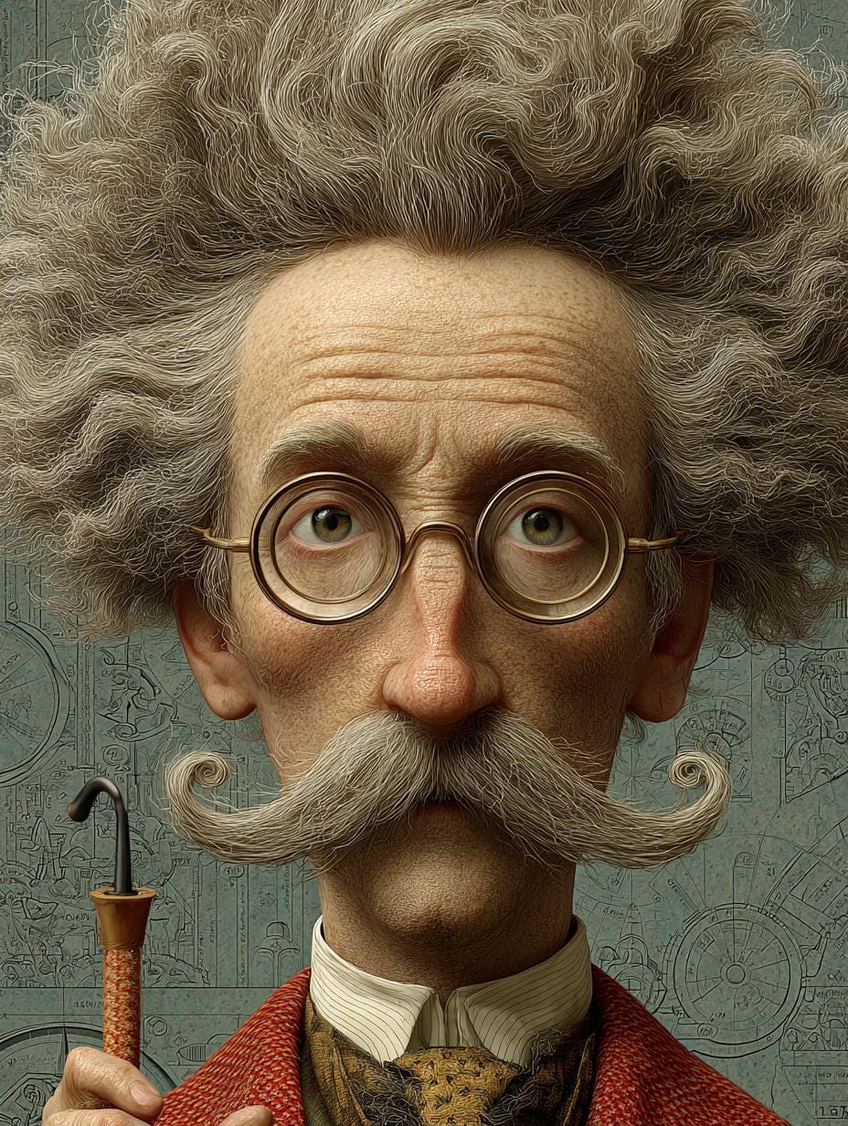 Professor Plum 2, Vintage Portrait, Steampunk Art, Retro Character ...