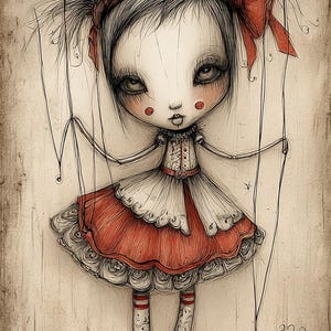Gothic Circus, Creepy Doll, Spooky Puppet, Red Balloon, Haunted Girl ...