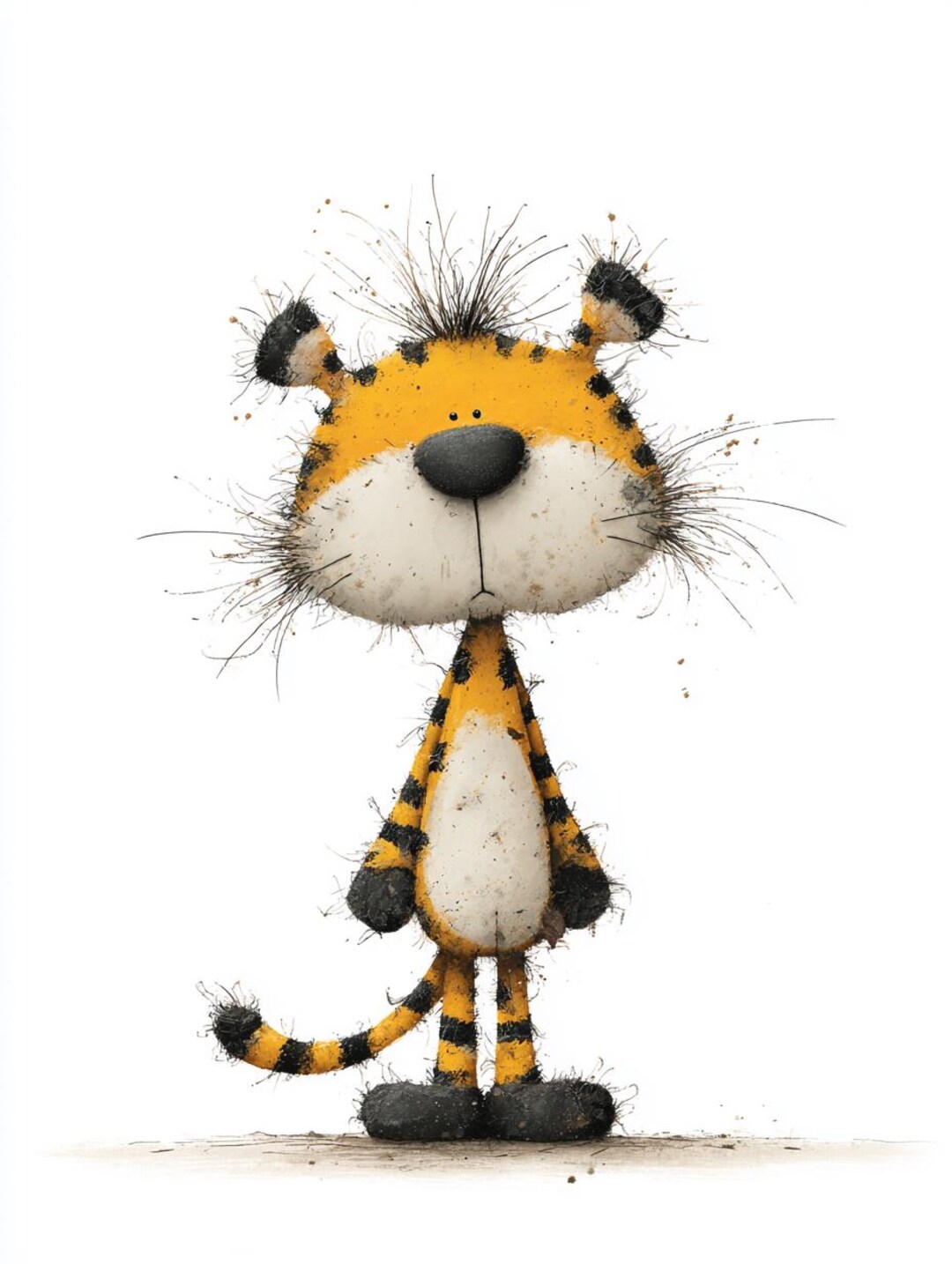 Tatty Tiger, Cute Tiger Art, Cartoon Jungle, Whimsical Tiger, Tiger ...