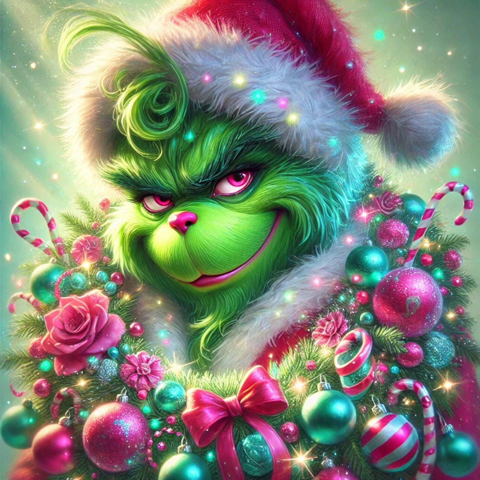 Wreath Thief, 10 Grinch Images, High Quality 300dpi, Grinch, Green Man ...