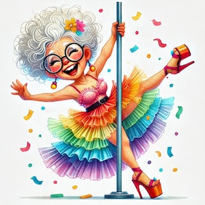 Glamma, Elderly Pole Dance, Fun Grandma Art, Senior Fitness Art ...