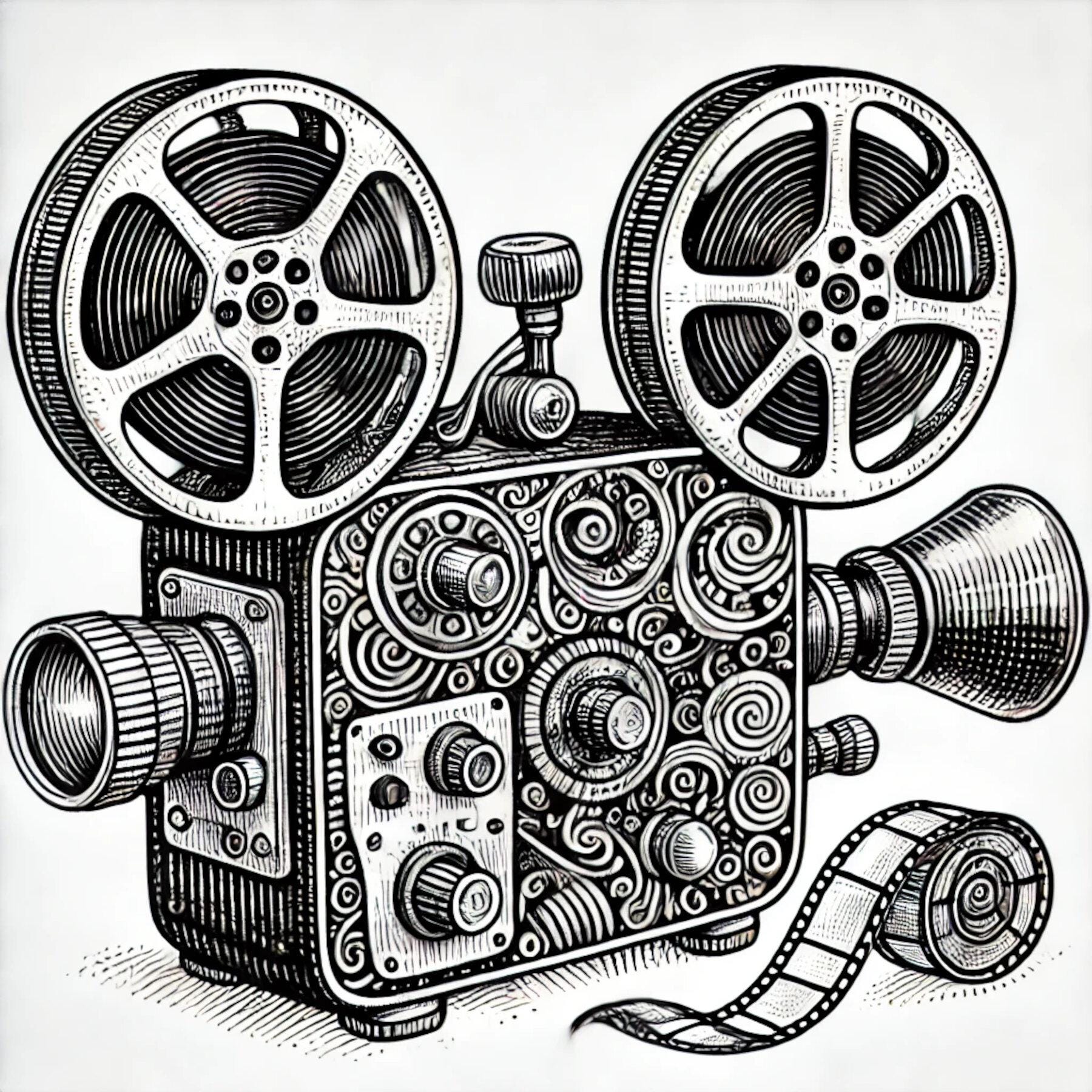 Vintage Doodle, Analog Art, Retro Sketch, Black White Art, Nostalgic ...