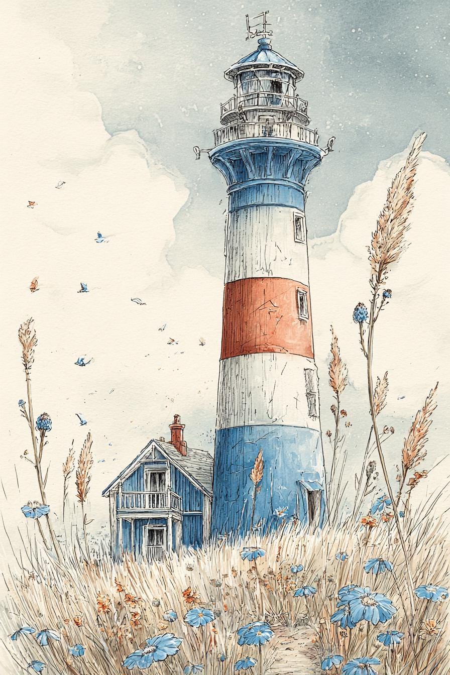 Lighthouse Art, Cottagecore, Ocean View, Coastal Vibes, Nautical Style ...