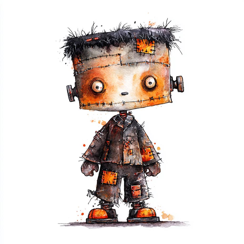 Cute Frankenstein, Spooky Kids, Monster Art, Halloween Boy, Kawaii ...