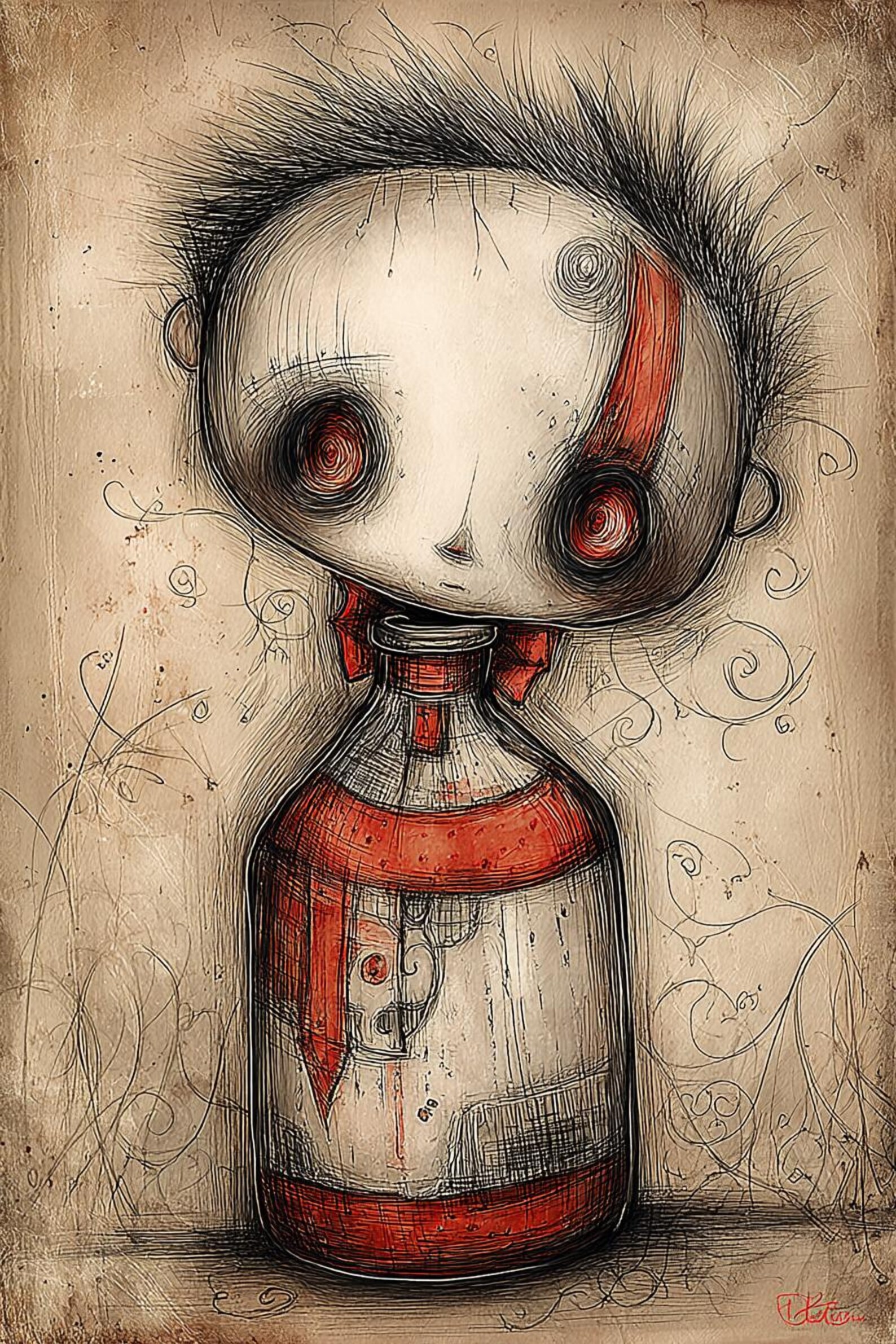 Gothic Ship, Spooky Boat, Eerie Voyage, Creepy Cute, Haunted Art, Red ...