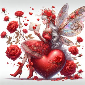 Valentine Fairy, Fairy Clipart, Fairy Images, Fantasy Art, Valentines ...