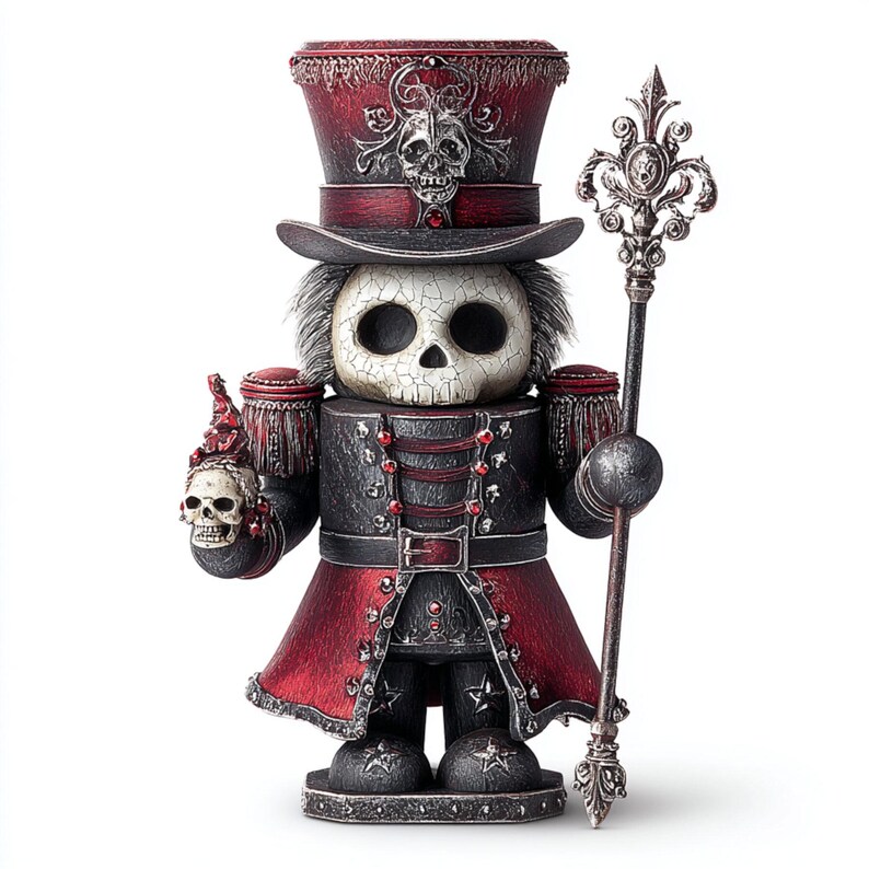 Goth Nutcracker CLIPART, Skull Toy Art, Dark Xmas Decor, Gothic Soldier ...