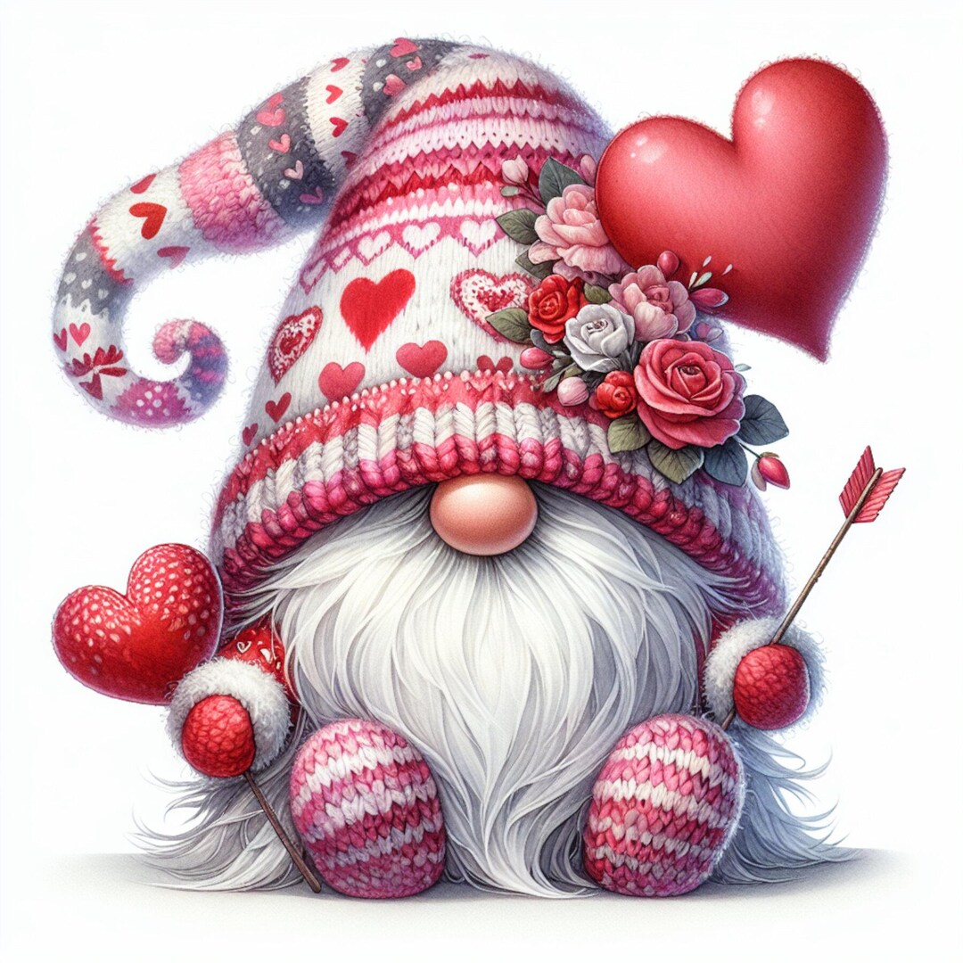 Valentine Gnomes Set 3 15 Gnome Jpg Images, Valentines Day, Valentine ...