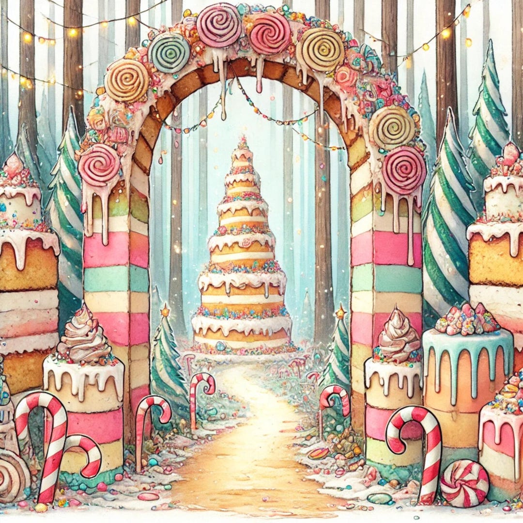 In the Cake Forest, Cake Forest, Whimsical Charm, Pastel Magic, Edible ...