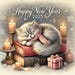 10 New Year 2025 Clipart, Happy New Year, Cat Clipart, Cat Images, New ...