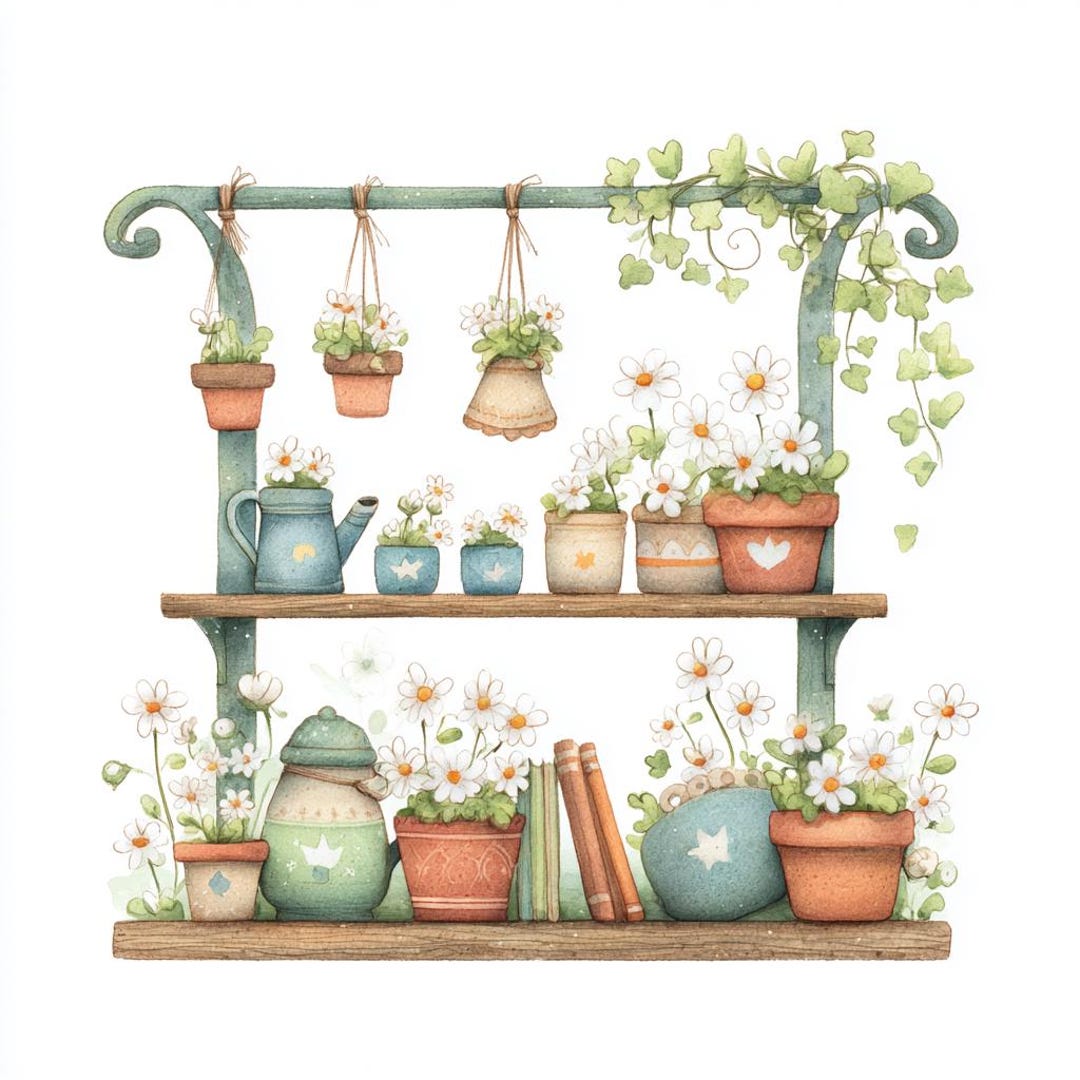 Potted Daisies, Daisy Shelf, Floral Stand, Spring Flowers, Garden ...