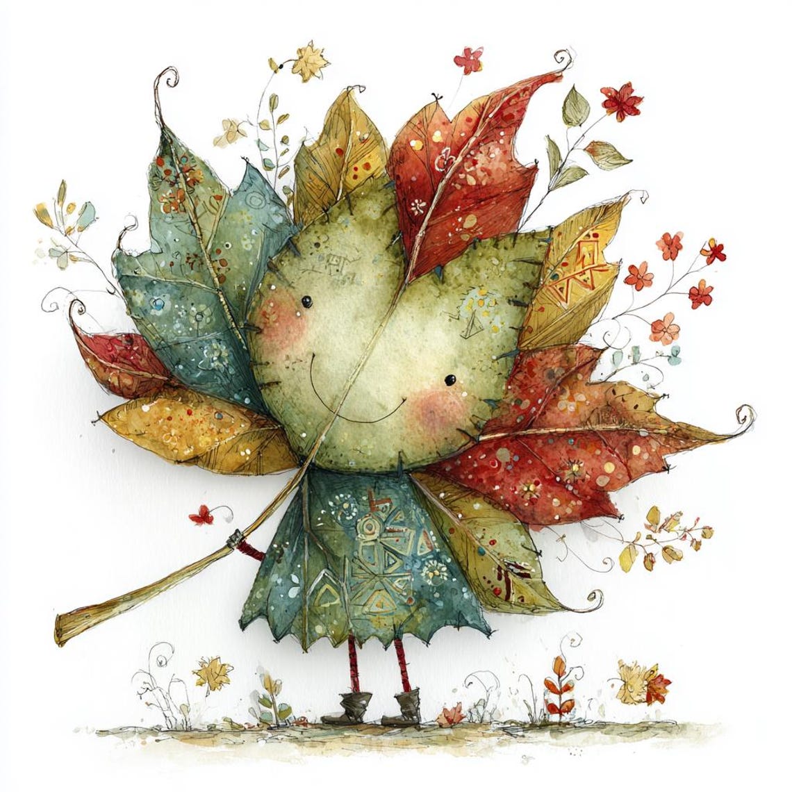 Leaf People, Autumn Faces, Whimsical Leaves, Nature Kids, Fall Art ...