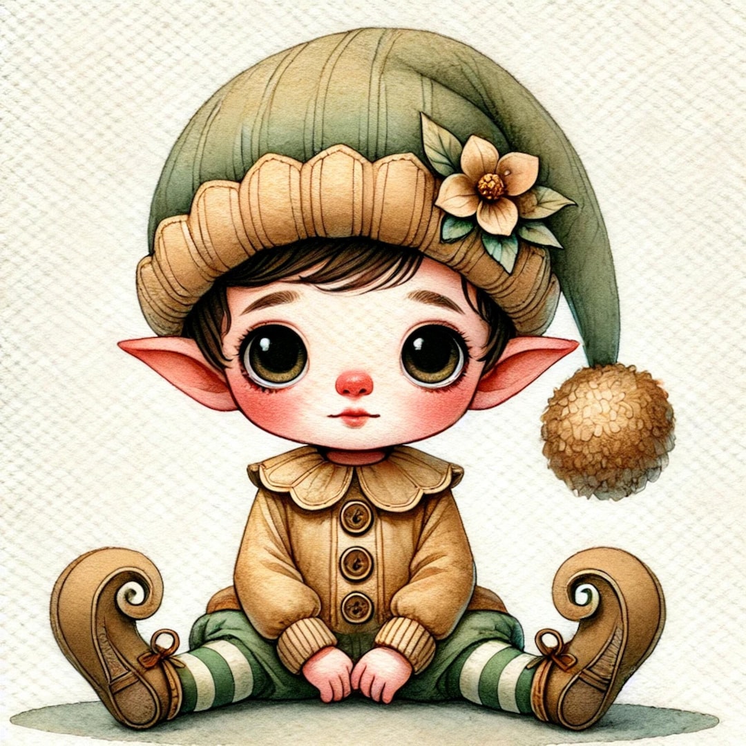 10 Baby Elf, Baby Elf Clipart, Baby Elf Jpg, Nursery Decor, Elf Images ...