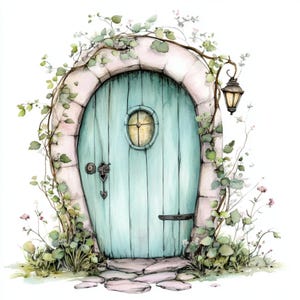 Fairy Door Art, Whimsical Door, Cottagecore Art, Garden Door, Magical ...