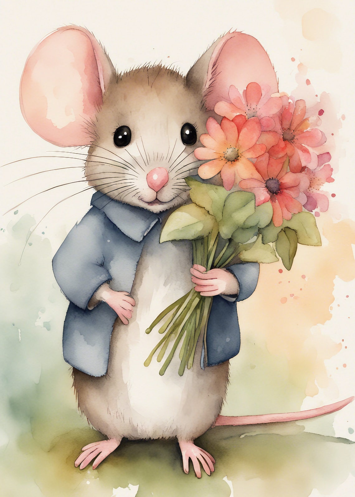 12 CUTE MICE PNG Files, Sublimation, Clip Art, T-shirts, High Quality ...