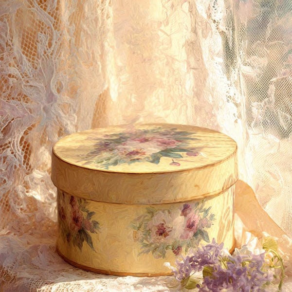 Victorian Hat Box - Etsy