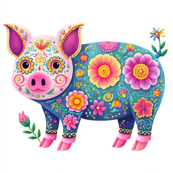 Mexican Folk Art Pig - Etsy