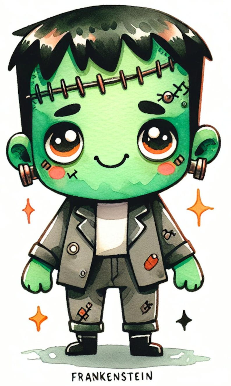 10 Cute Frankenstein Jpg, Frankenstein Jpg, Halloween Design Jpg, Fall ...