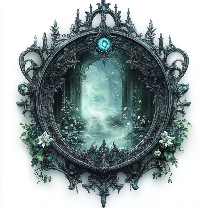 Gothic Mirror, Magic Mirror Art, Haunted Mirror, Dark Fairy Art ...