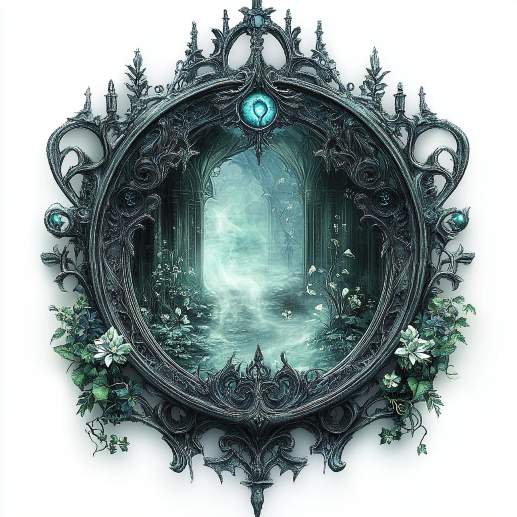 Gothic Mirror, Magic Mirror Art, Haunted Mirror, Dark Fairy Art ...