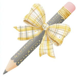 Pencil Clipart, Bow Pencil Art, Cute Pencil Bow, Back to School ...