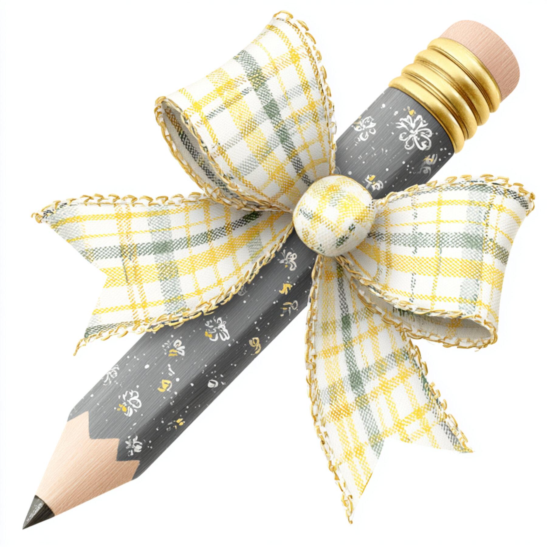 Pencil Clipart, Bow Pencil Art, Cute Pencil Bow, Back to School ...