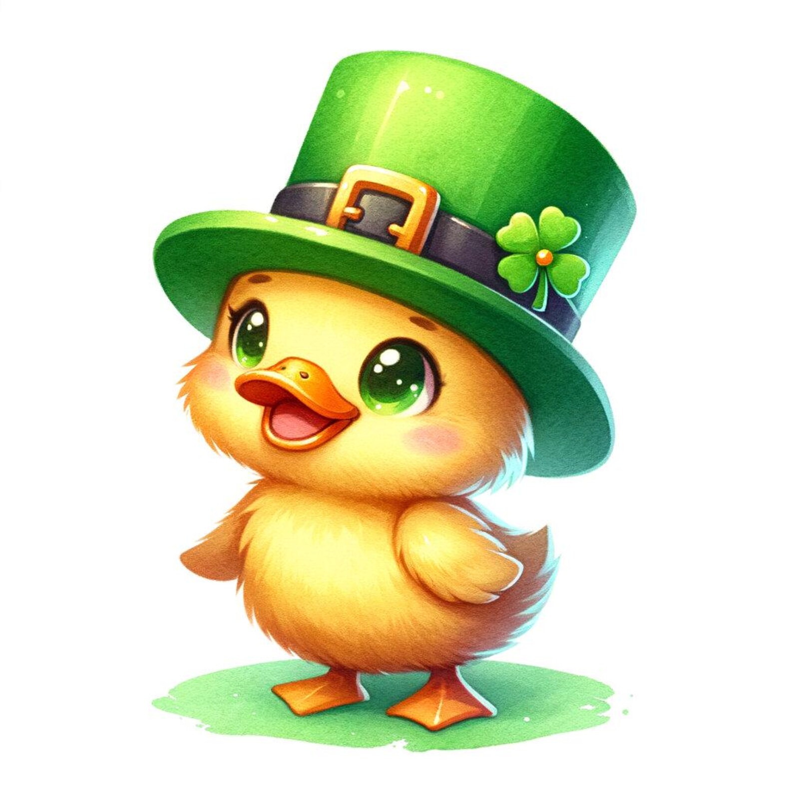 Cute and Whimsical St. Patricks Day Ducks, JPG Clipart Images, Irish ...