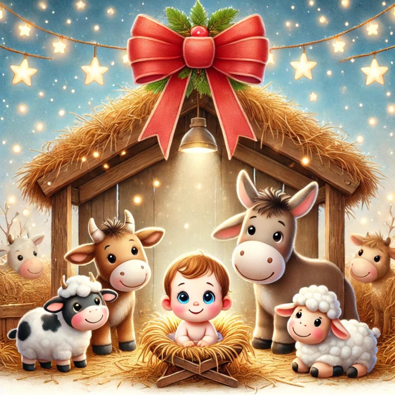 10 Away in a Manger, Manger Clipart, Baby Jesus, Nativity Clipart ...