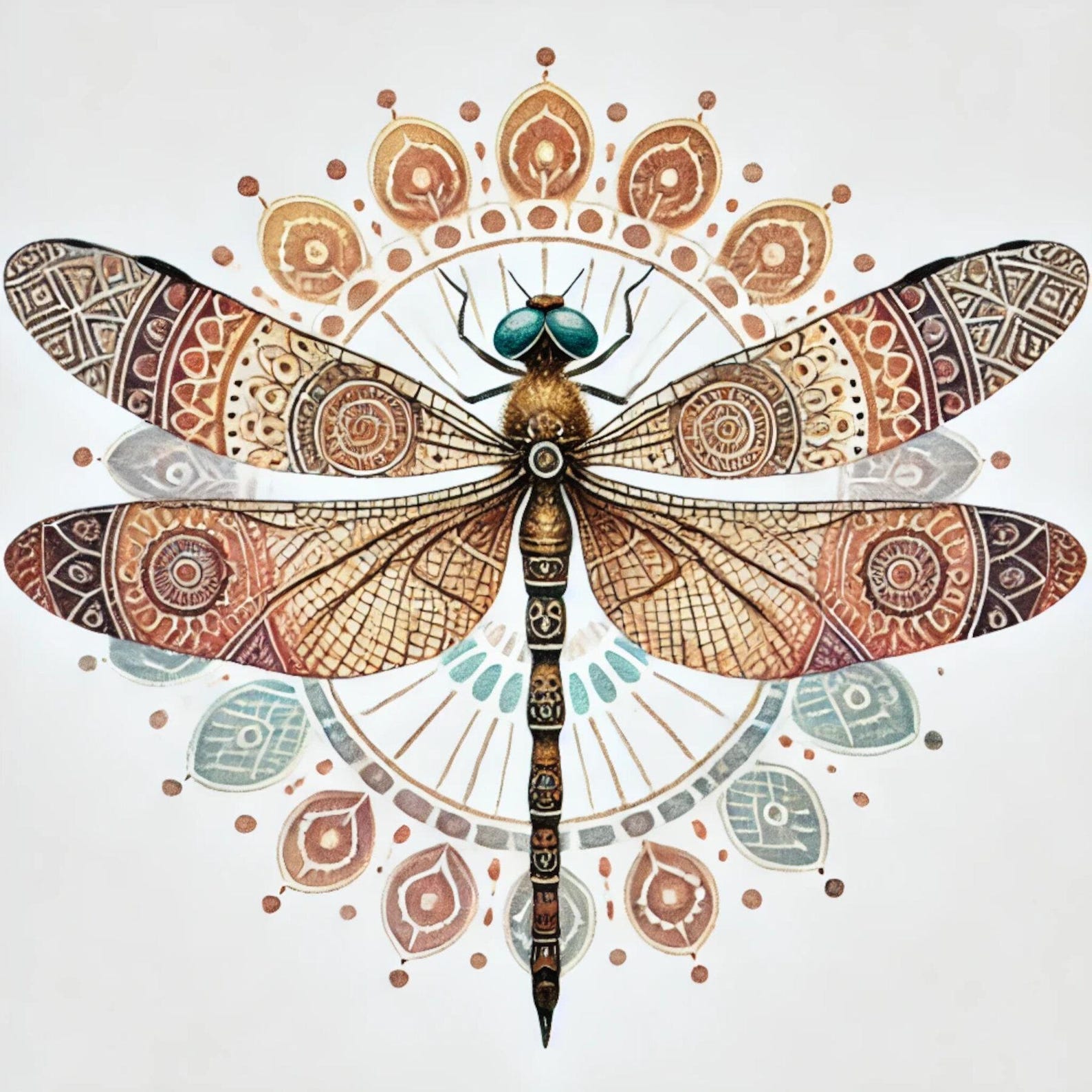 Dragonfly Patterns, Mandala Dragonflies, Intricate Wings, Geometric Art ...
