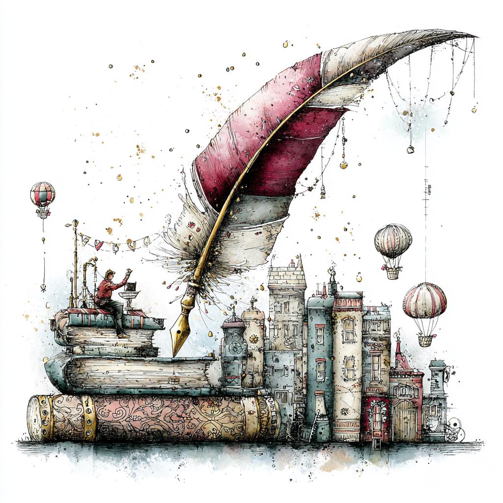 Enchanted Quill, Steampunk Feather Art, Whimsical Pen, Fantasy Writing ...