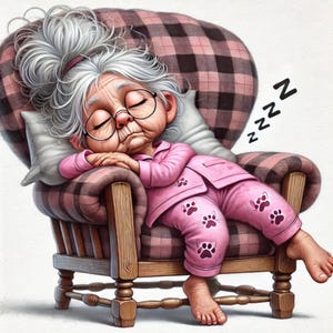 Who Drunk the Sherry, Sleeping Grandma, Sleeping Nanny, Comical Old ...