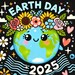 Earth Day 2025, Cute Planet Art, Happy Earth Clipart, Eco Kawaii Design ...