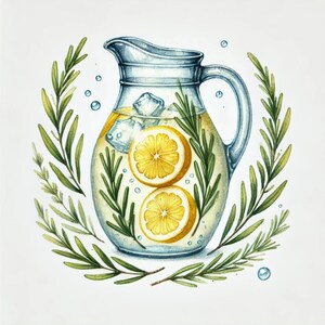 Lemonade Clipart, Summer Stand Art, Fresh Lemons, Lemonade Stand, Mason ...