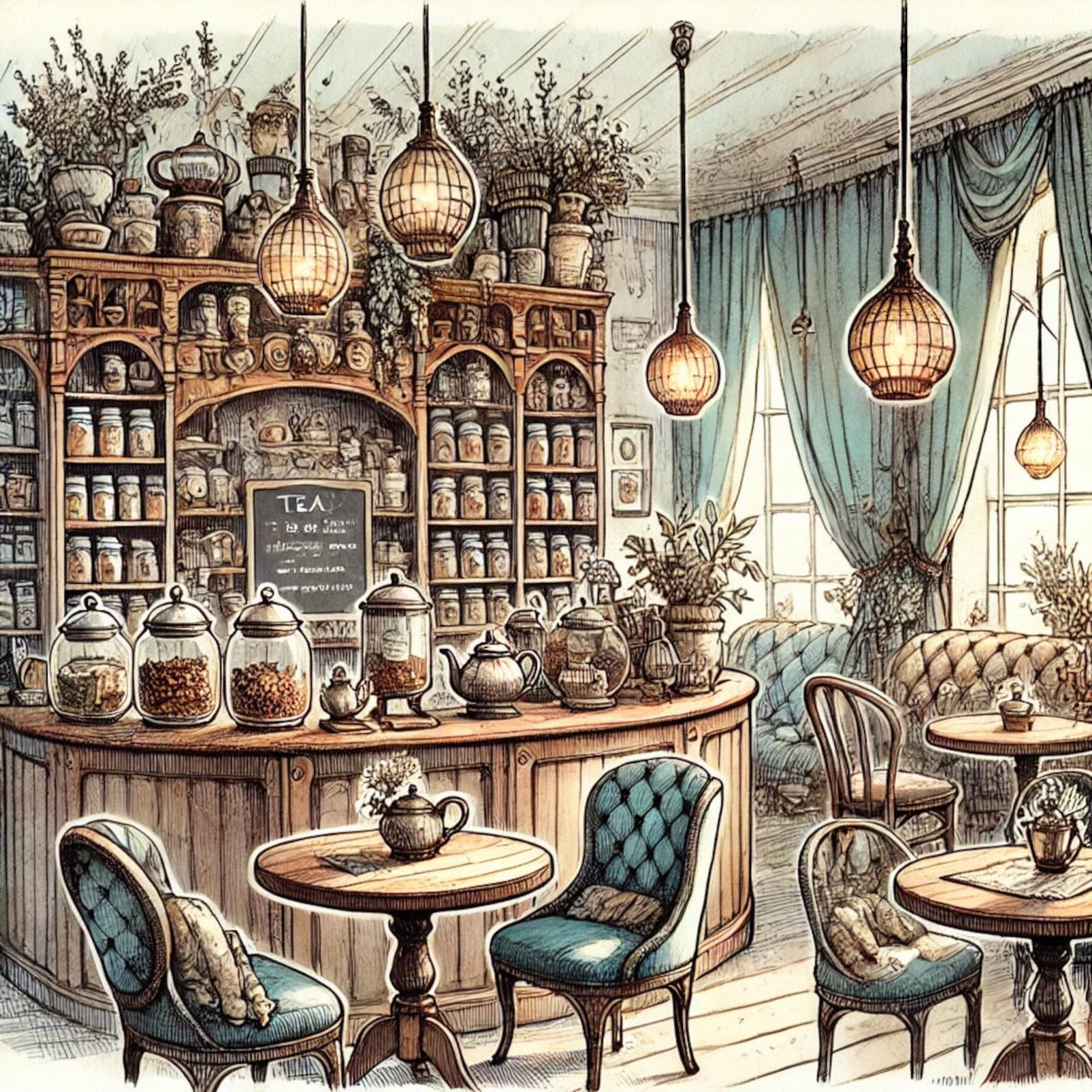 Whimsical Tea Shop, Tea Store, Tea Cafe, Herbal Tea, Chai Shop, Tea ...