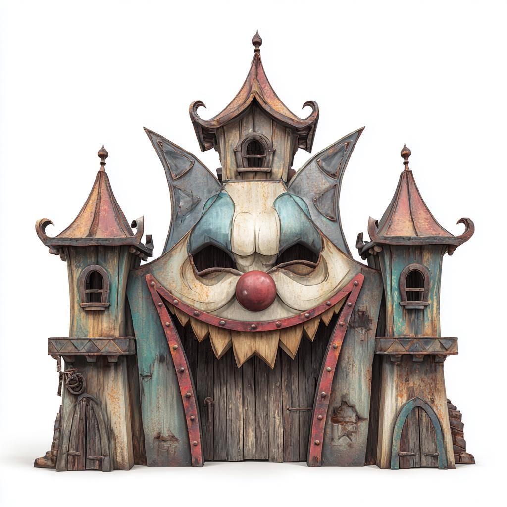Creepy Circus, Haunted Carnival, Clown Face, Scary Funhouse, Spooky ...