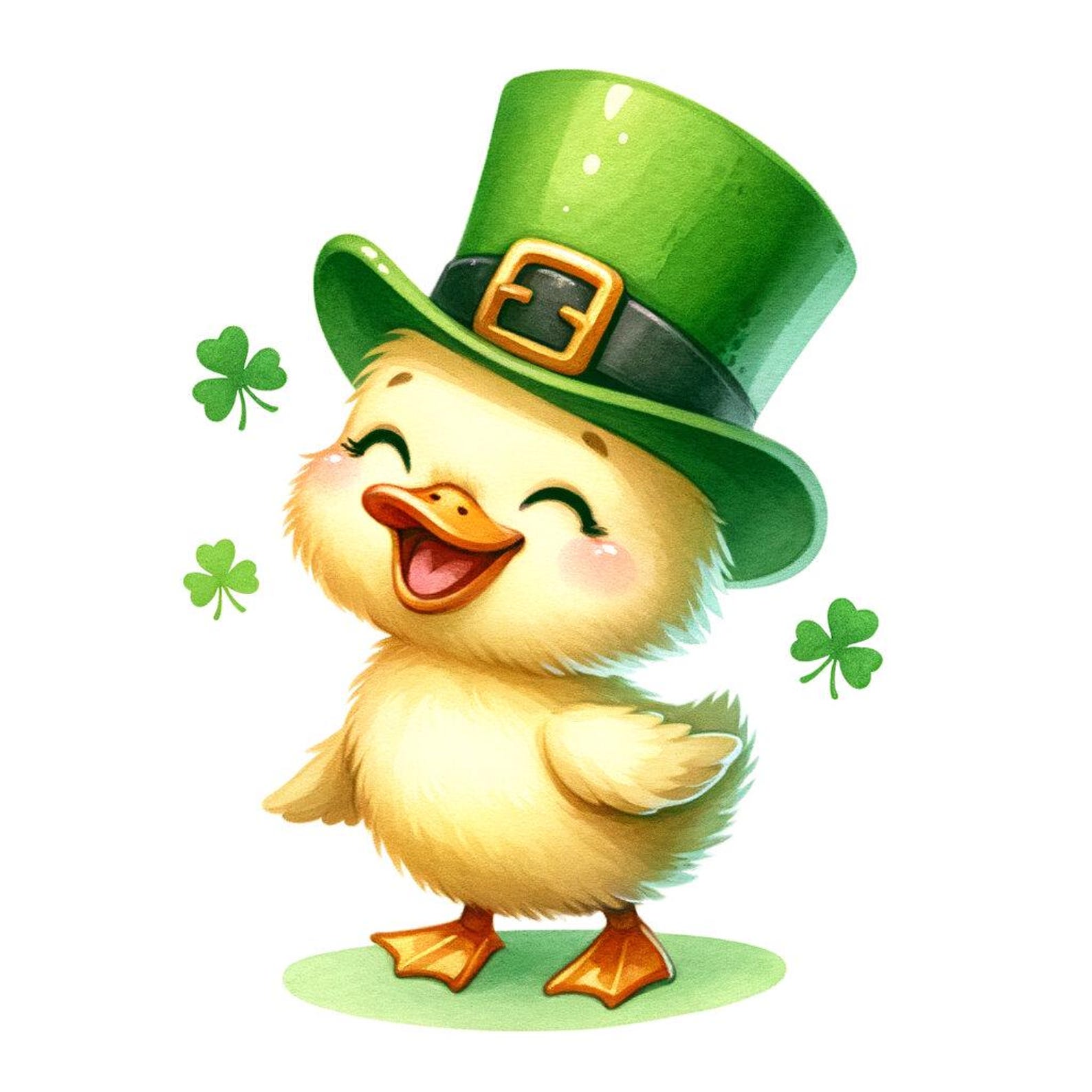 Cute and Whimsical St. Patricks Day Ducks, JPG Clipart Images, Irish ...