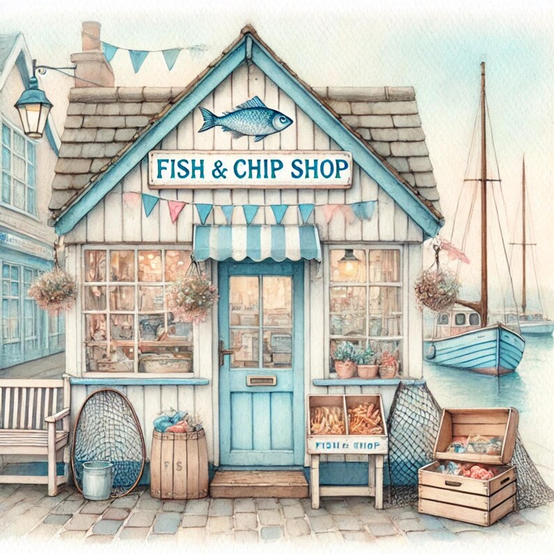 Fish and Chip Shop, Traditional Fish Shop, Crispy Fish and Chips ...