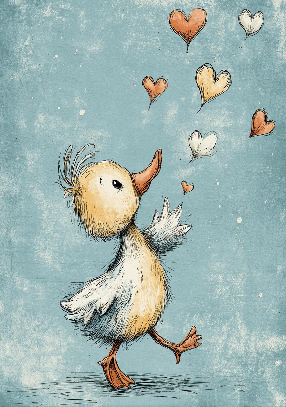 Duck Balloons, Heart Balloons, Cute Duck, Pastel Duck, Duck With Hearts ...