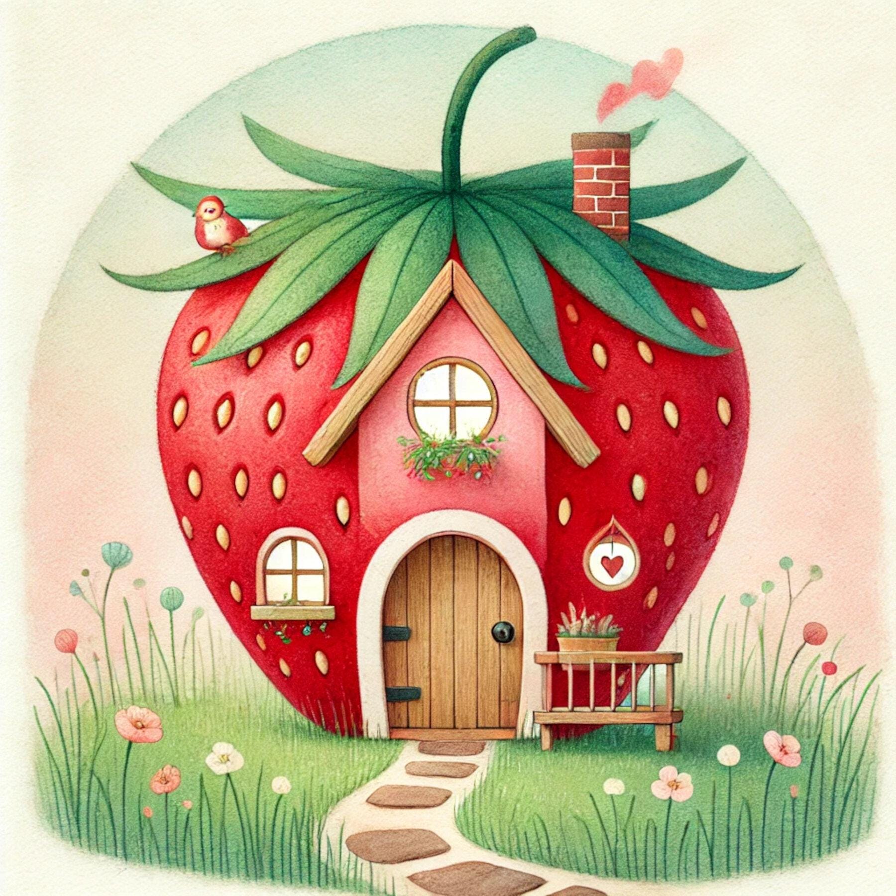 Strawberry Nook, Strawberry House, Fairy Tale Home, Cute Cottage ...