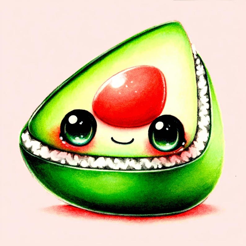 Kawaii Sushi Clipart Set, Cute Food Characters, Pastel Sushi Friends ...