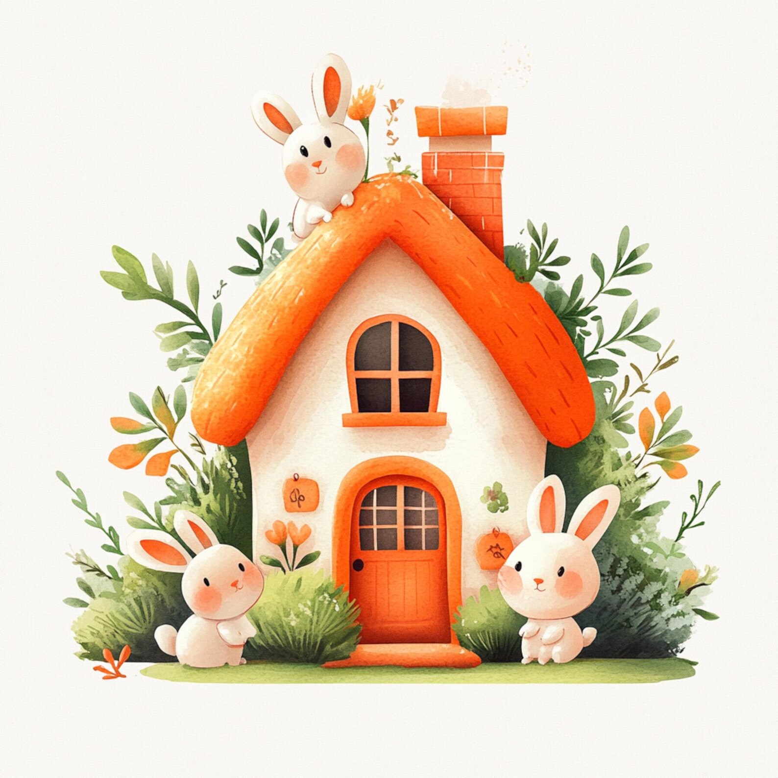 The Carrot House, Bunny House, Rabbit Cottage, Carrot House, Woodland ...