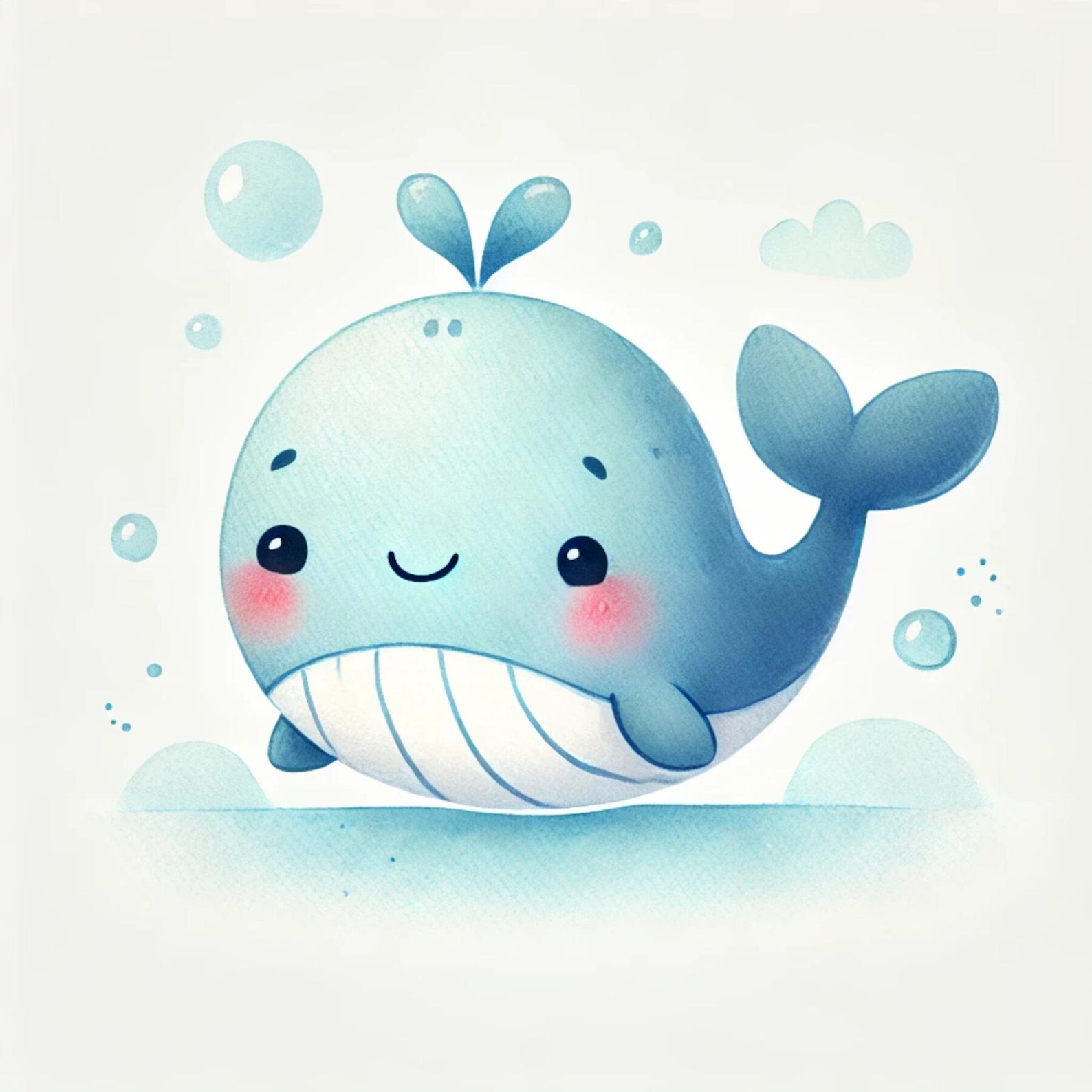 Wendy Whale, Cute Clipart, Whale Clipart, Nursery Decor, Sea Creatures ...